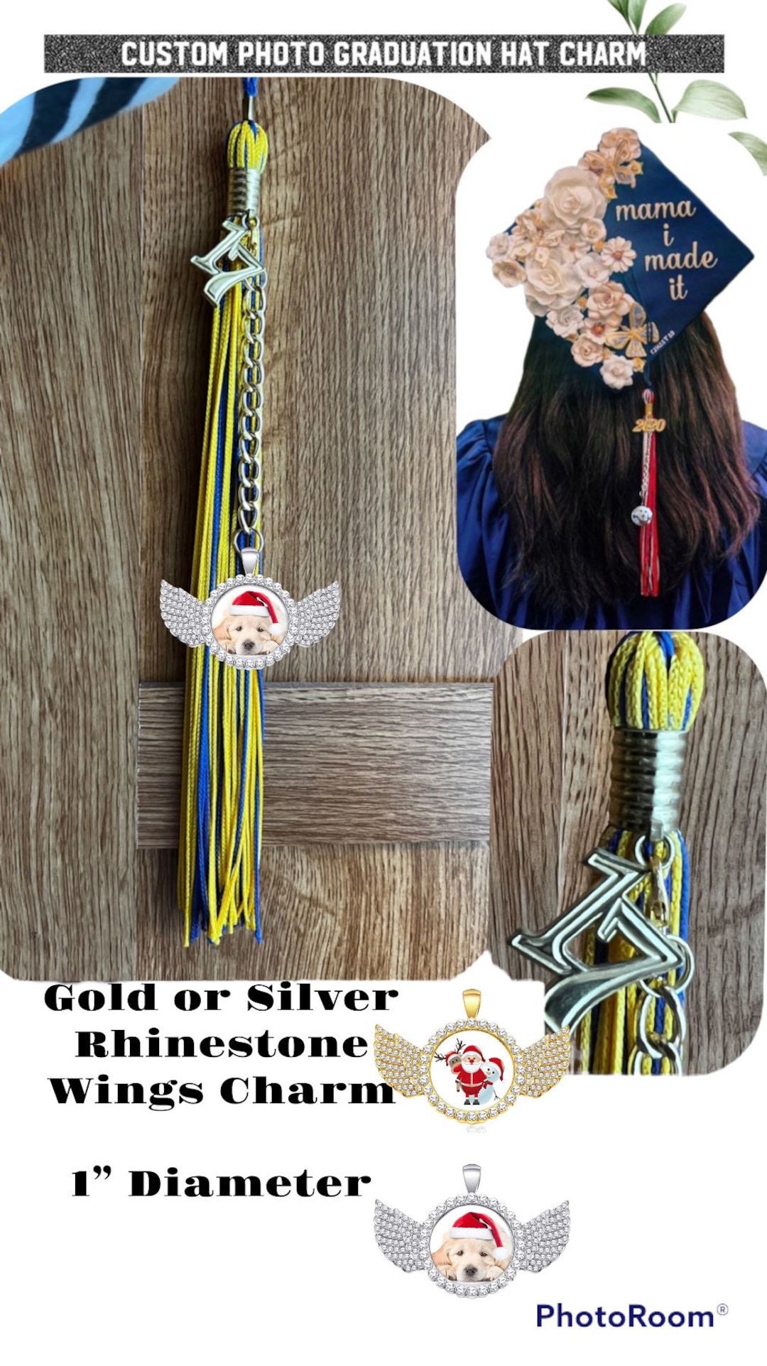 Custom Graduation Tassel Charm, Graduation Memorial Photo Charm for ...