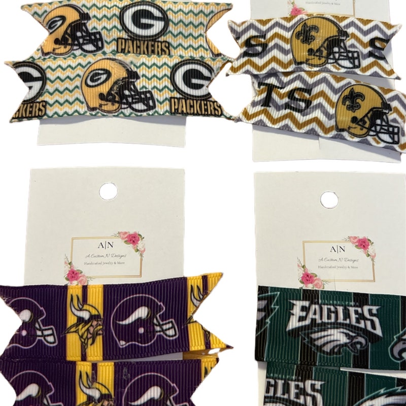 Nfl Team Hair Bows - Etsy