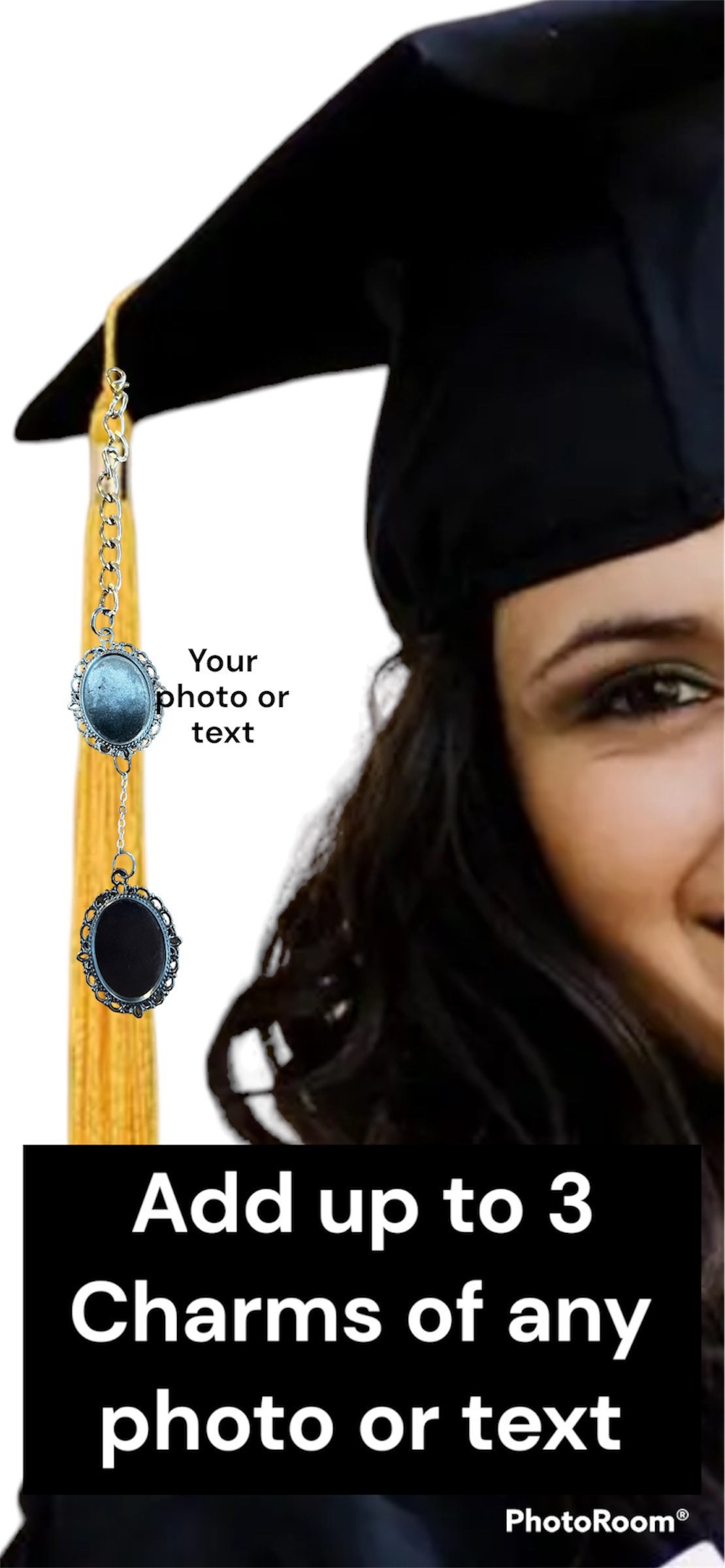 Custom Graduation Tassel Charm, Graduation Memorial Photo Charm for ...