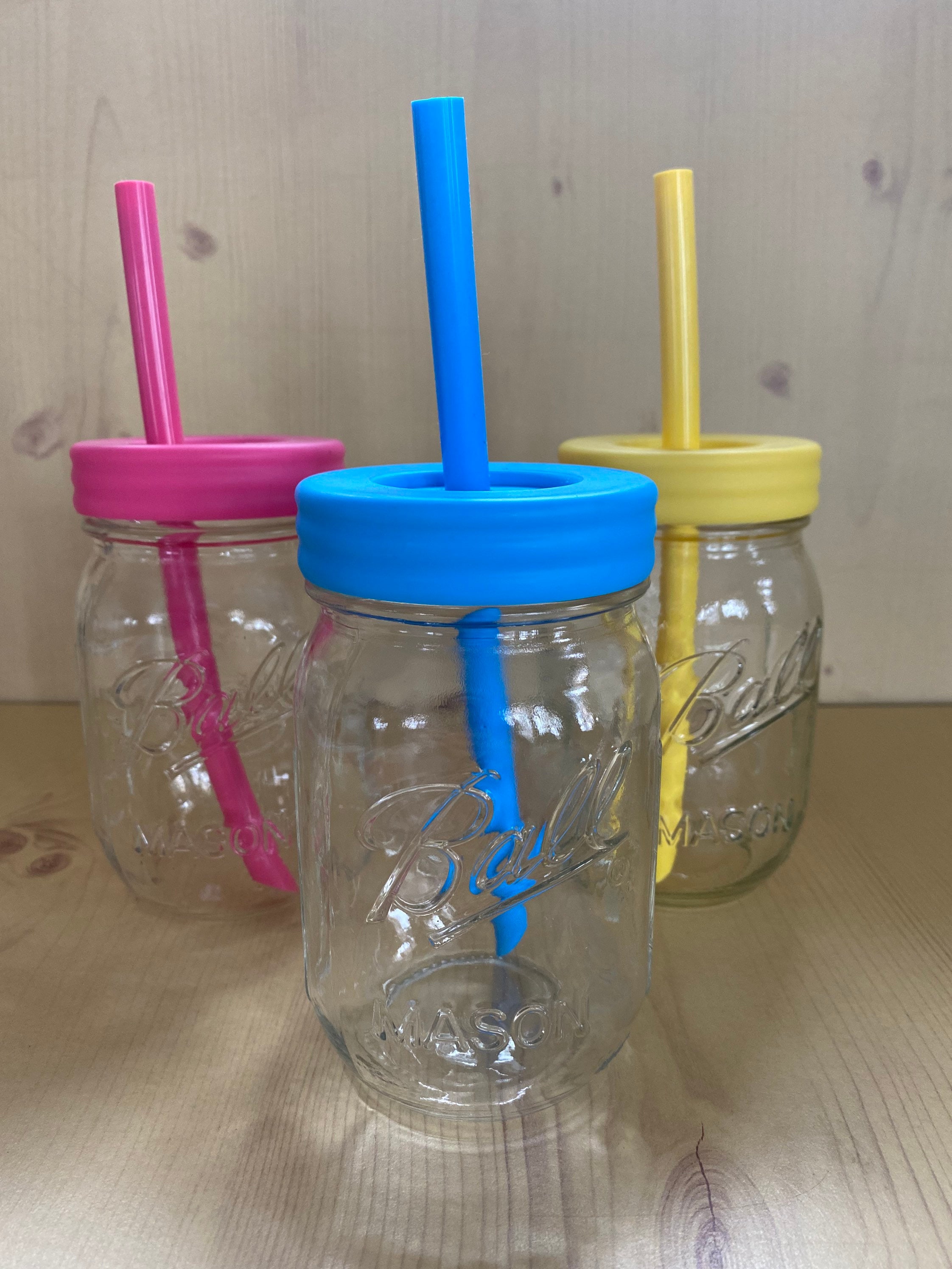 Mason Jar Lid With Drinking Straw Ball Mason Jar Cup Lid Silicone Straw ...
