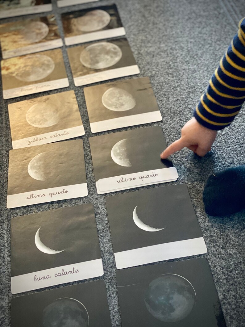 Nomenclatura Montessori las fases de la luna | Etsy México