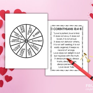 God is Love 1 Corinthians 13 Coloring Wheel Printable | Sunday School ...