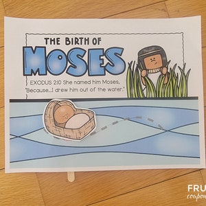Birth of Moses Craft for Kids | Exodus 2 Bible Lesson | Nile, Pharaoh ...