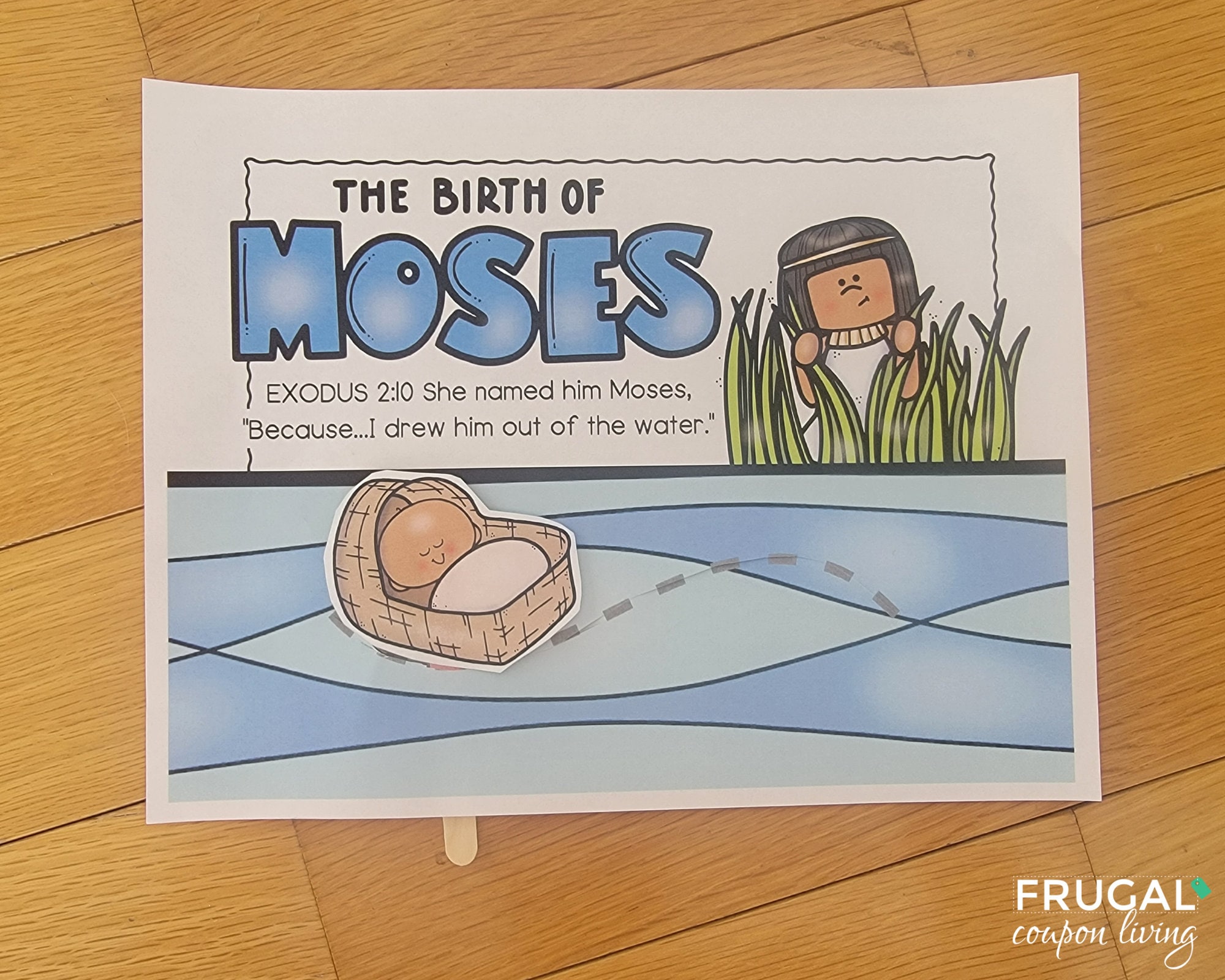 Birth of Moses Craft for Kids | Exodus 2 Bible Lesson | Nile, Pharaoh ...