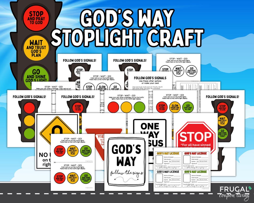 Christian Stoplight Bible Craft for Kids, God’s Way Traffic Light Kit ...