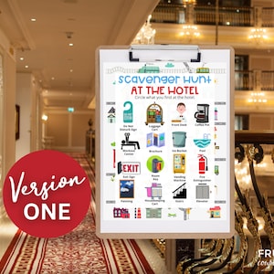 Hotel Scavenger Hunt | Two Printable Hotel Scavenger Hunt Lists ...