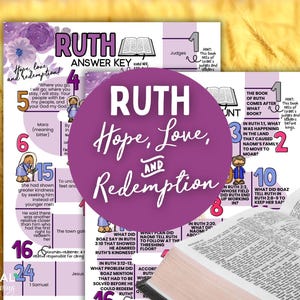 Ruth Bible Scavenger Hunt, Old Testament Bible Trivia Printable, Book ...