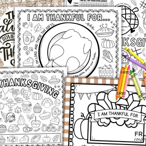 Christian Printable Thanksgiving Placemat, Thanksgiving Coloring ...