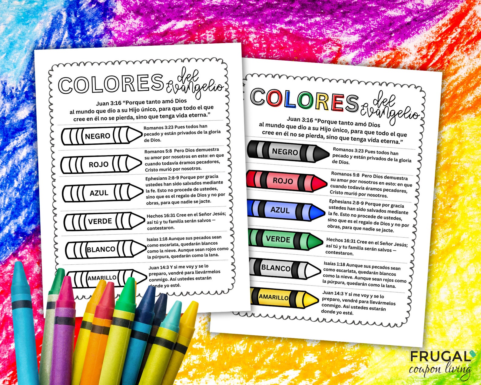 Gospel in Spanish Plan of Salvation Printable for Kids | Crayon Gospel ...