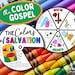 Gospel of Salvation Coloring Wheel, the Color Gospel Wheel Sunday ...