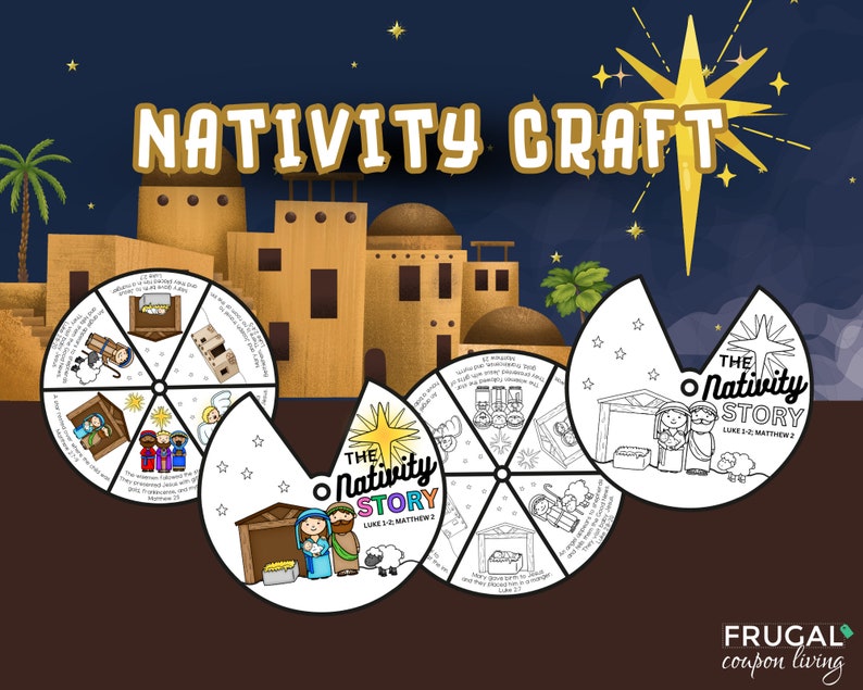 Nativity Craft Christmas Sunday School Lesson Kids' - Etsy
