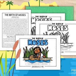 Baby Moses Craft for Kids | Birth of Moses Printable Activities for ...