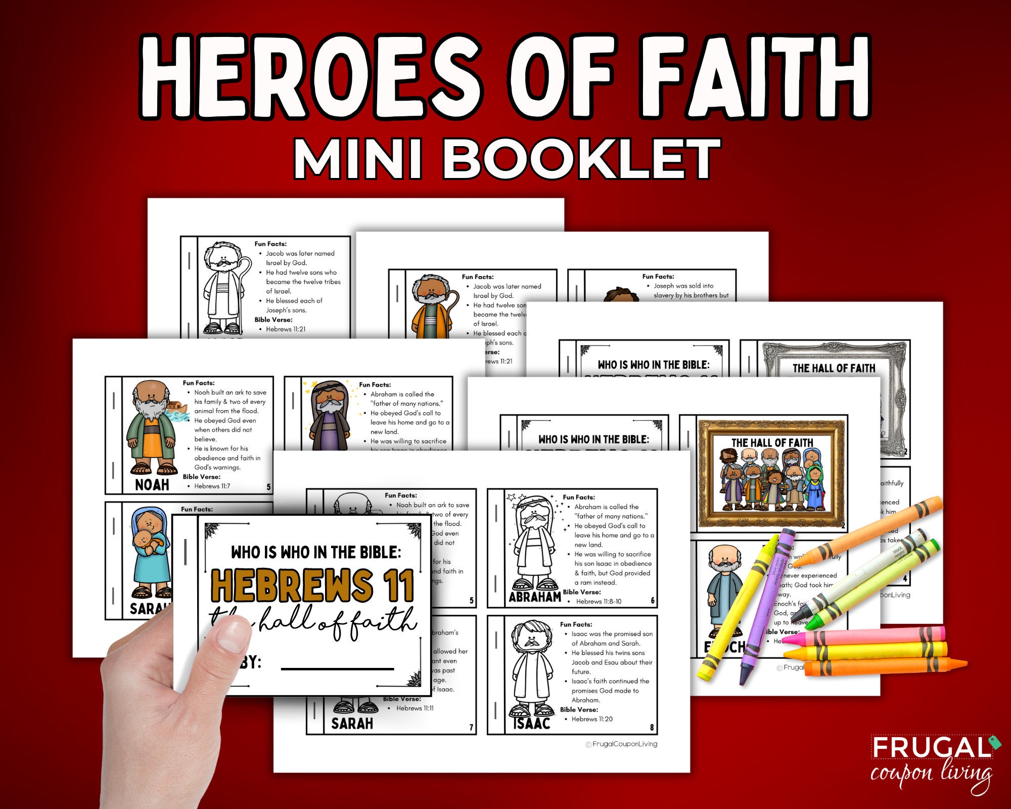 Hebrews 11 Heroes of Faith List Bible Crafts for Kids, Printable Hall ...
