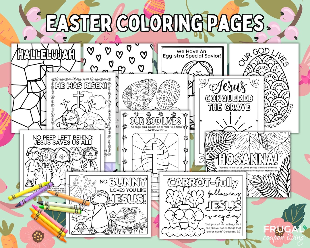 Easter Coloring Pages for Kids, Kids Church Easter Sunday School ...