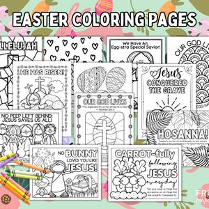Easter Coloring Pages for Kids, Kids Church Easter Sunday School ...