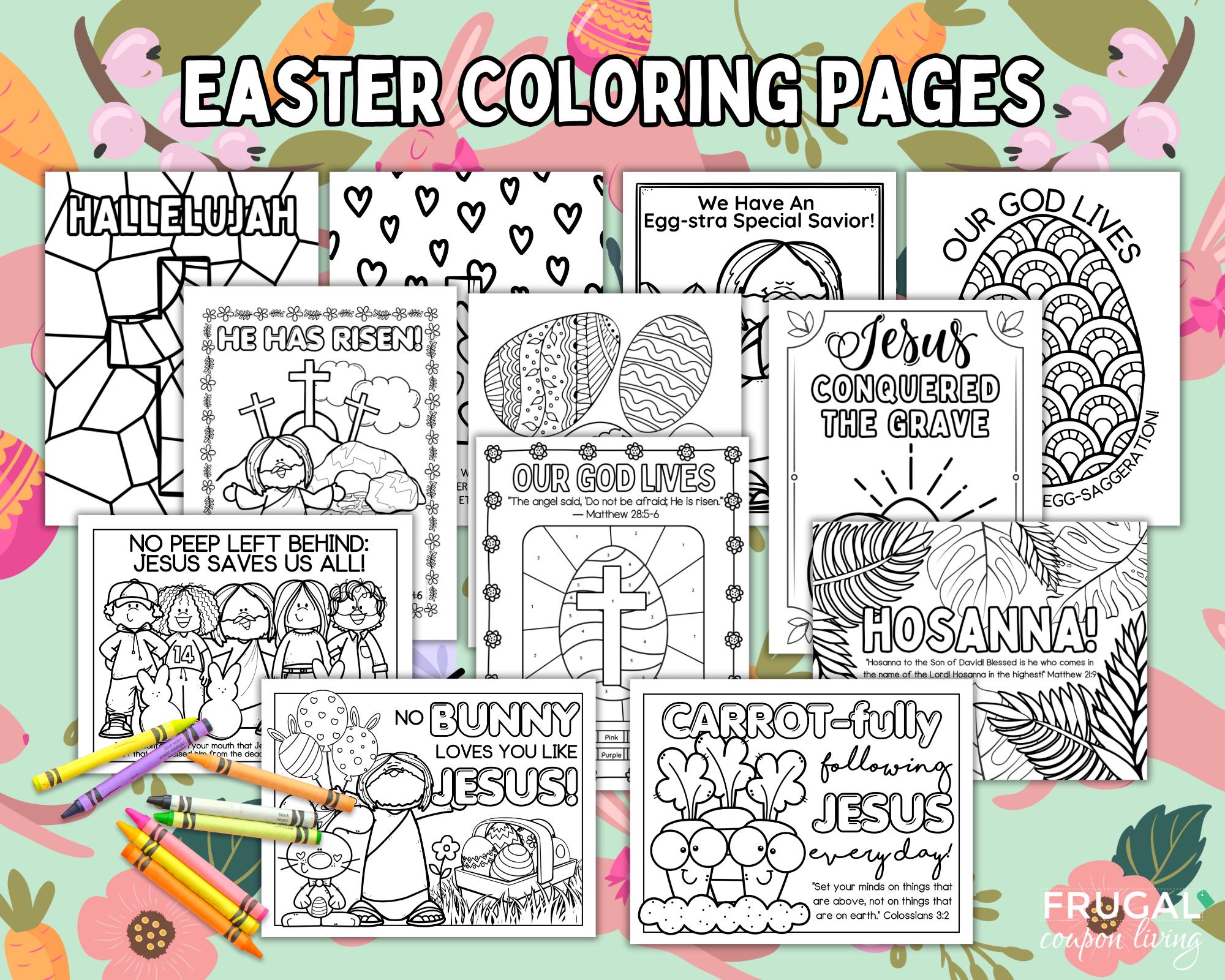 Easter Coloring Pages for Kids, Kids Church Easter Sunday School ...