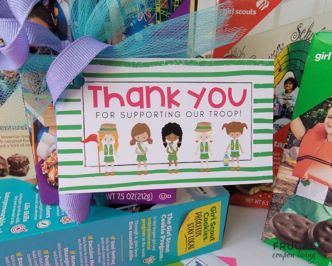 Girl Scout Thank You Tags | Four Girl Scout Thank You Cards Printable ...