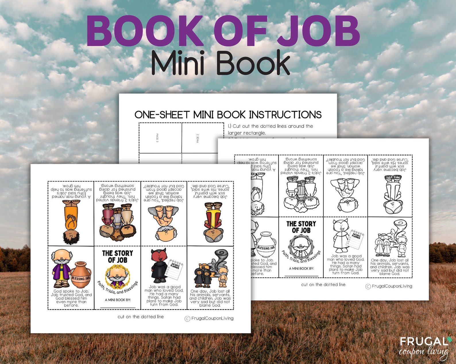 The Book of Job Craft Set Printable, Cute Bible Activities for Kids ...