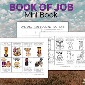 The Book of Job Craft Set Printable, Cute Bible Activities for Kids ...