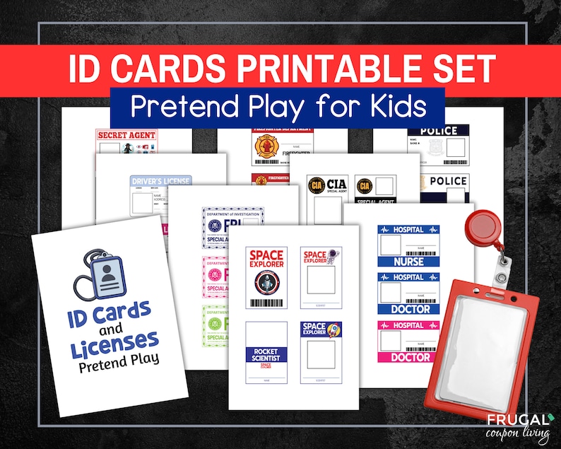 Dramatic Play Occupation Badge Set, Pretend Play Kids Badges Pretend ...