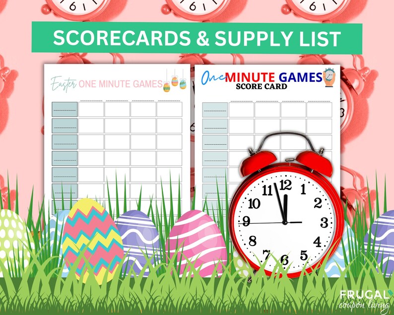 40 One Minute Easter Games, Easter Minute Game Set Printable, Best ...