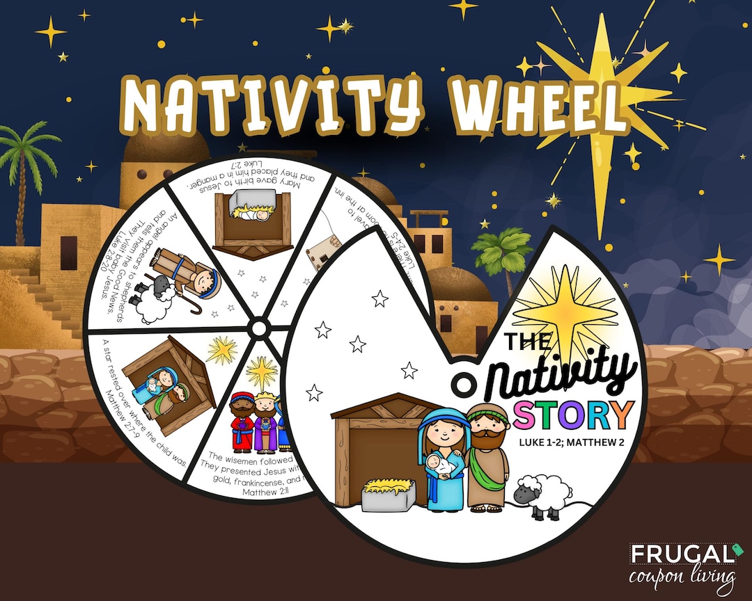 Nativity Craft Christmas Sunday School Lesson | Kids' Nativity Coloring ...