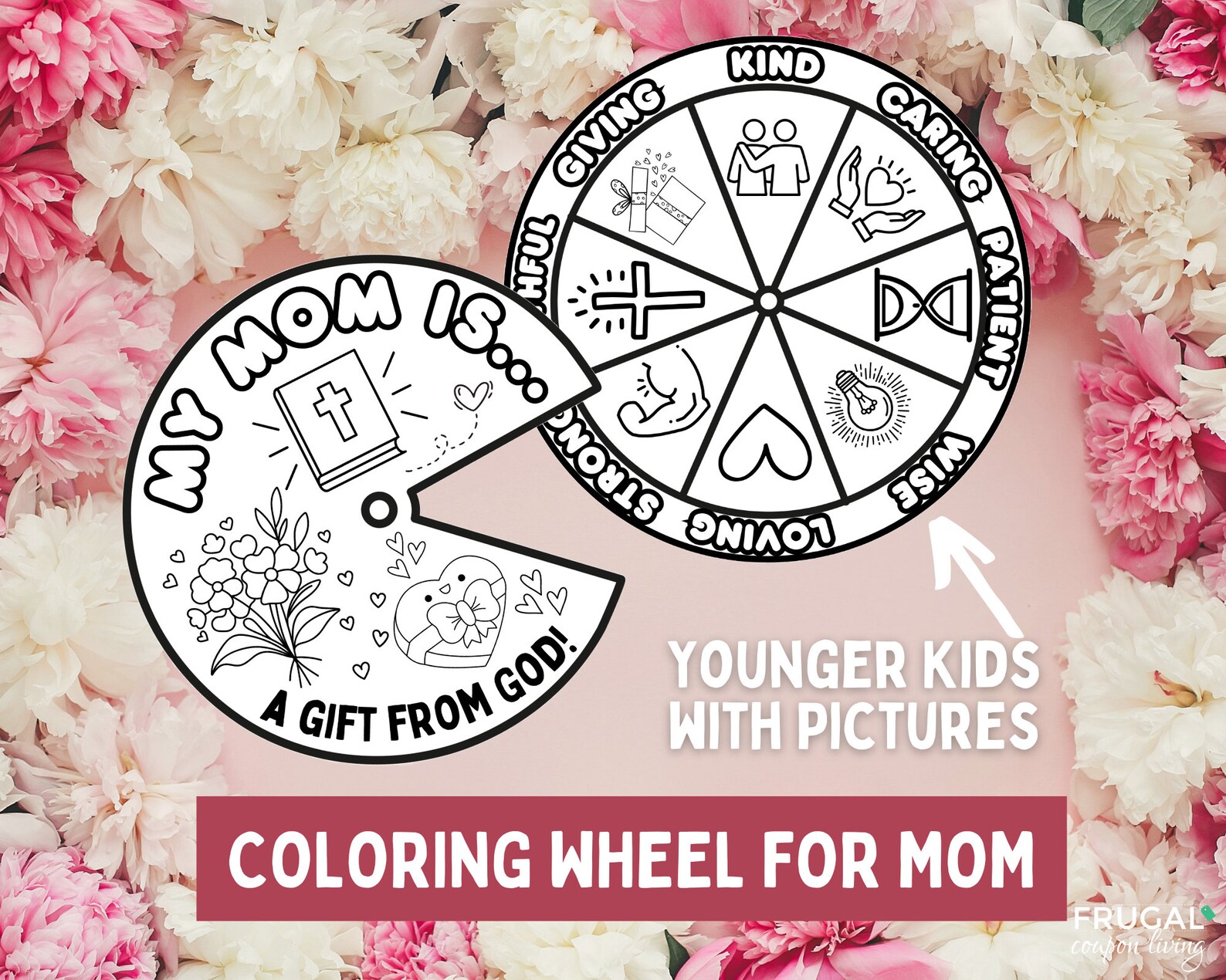 Mother's Day Craft Spinner Wheel, DIY Christian Gift for Mom Printable ...