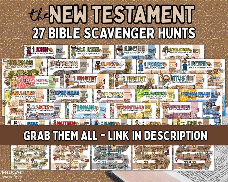 Revelation Bible Scavenger Hunt, Book of Revelation Activity Printable ...