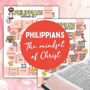 Philippians Bible Scavenger Hunt, Book of Philippians Bible Study, New ...