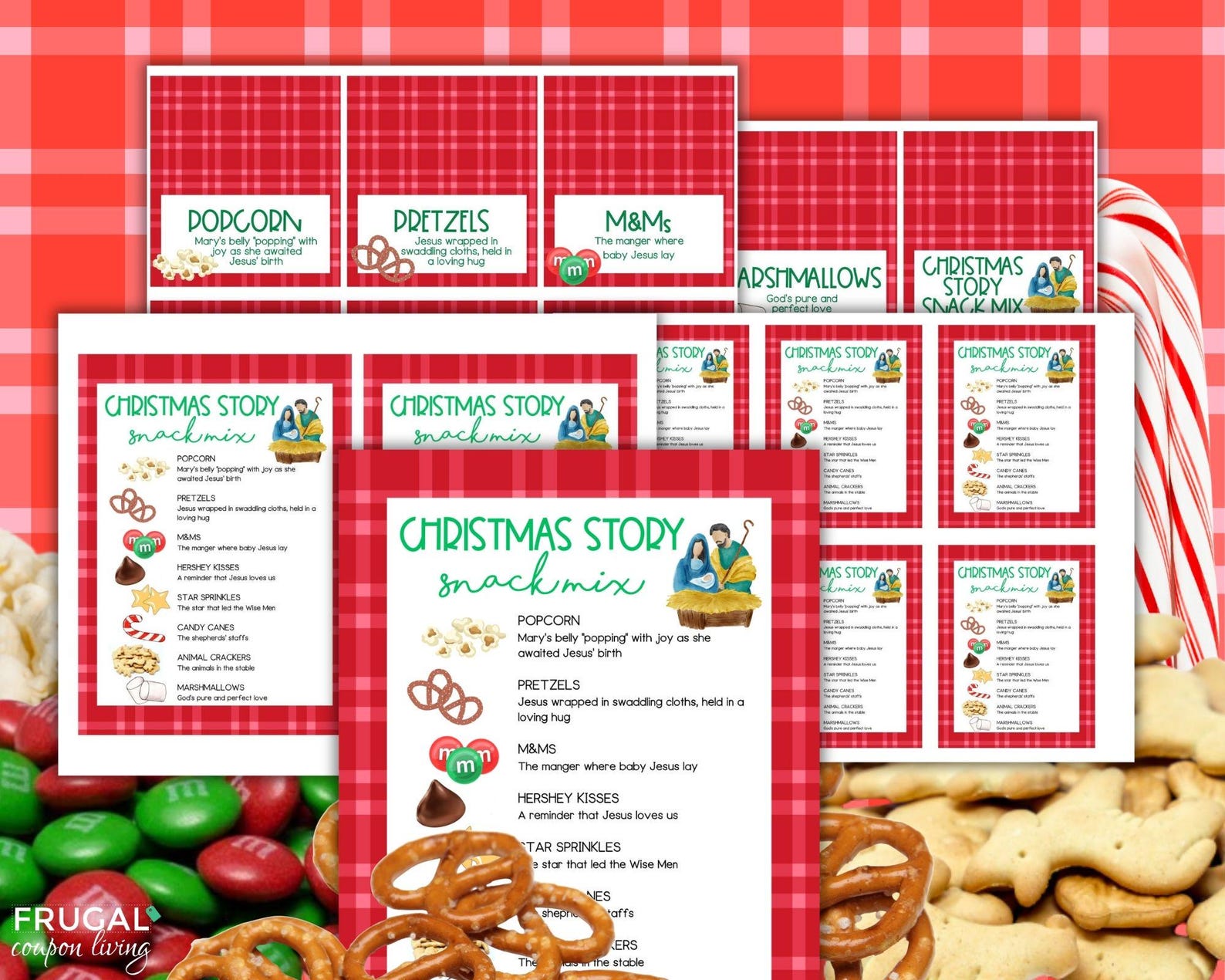 Christmas Story Snack Mix Printable, Nativity Story Snack Mix Gift Tags ...