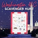 Washington D.C. Scavenger Hunt All Things Washington Printable ...