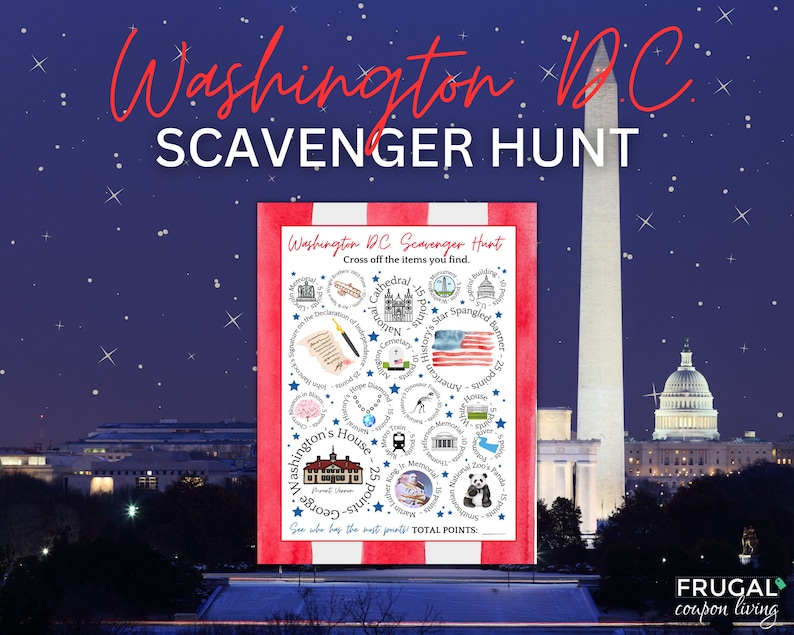 Washington D.C. Scavenger Hunt All Things Washington - Etsy