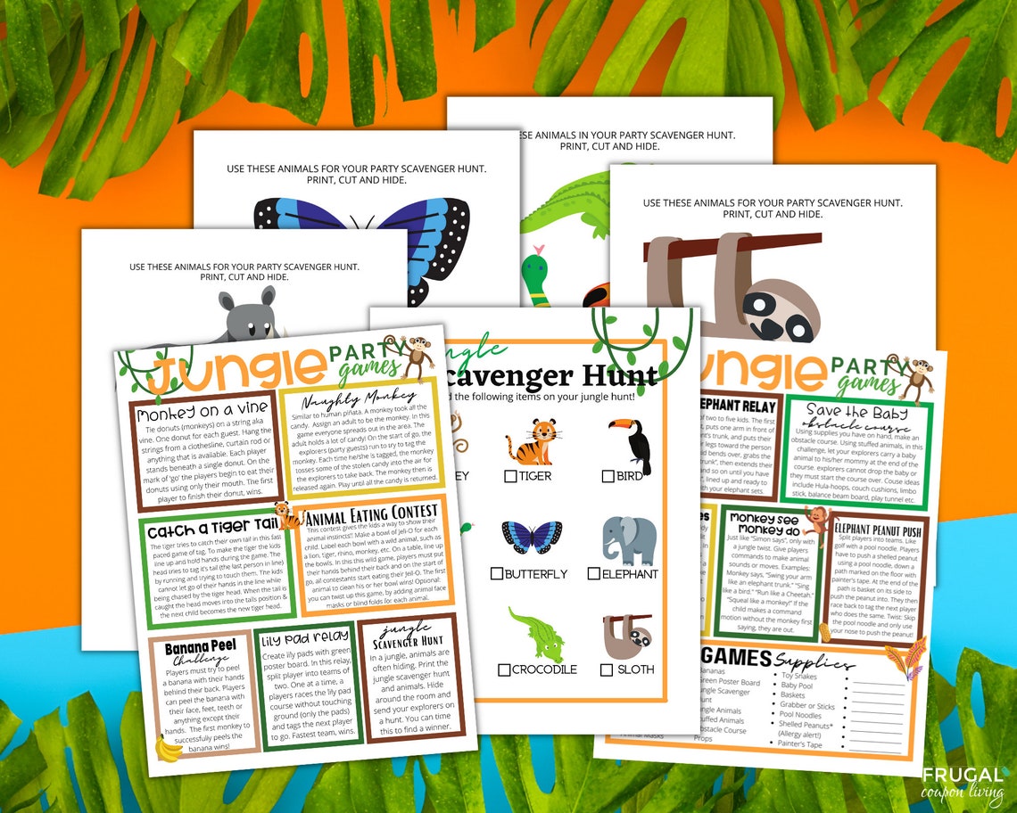 Jungle Party Games | Safari Birthday Party Activities for Kids With ...