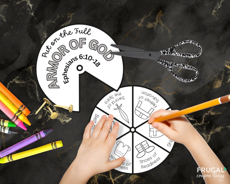Armor of God Coloring Wheel | Armor of God Sunday School Craft ...