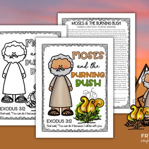 Moses and the Burning Bush Craft Printable & Coloring Page | Exodus 3 ...