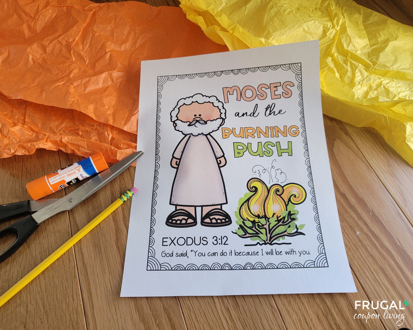 Moses and the Burning Bush Craft Printable & Coloring Page | Exodus 3 ...
