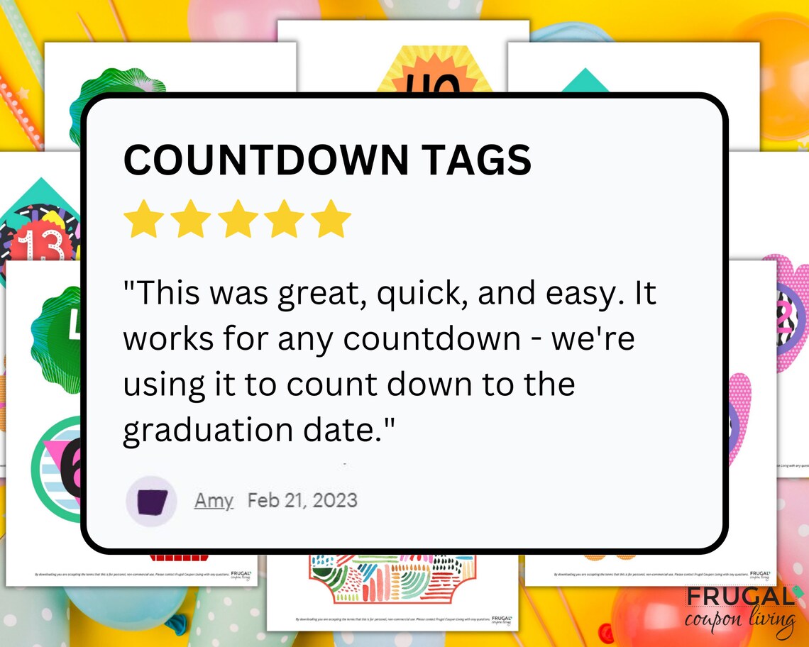 Birthday Countdown Gift Tags Birthday Countdown Ideas - Etsy