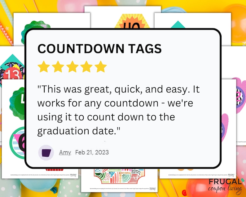 Birthday Countdown Gift Tags | Birthday Countdown Ideas - Gifts for ...