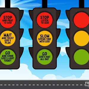 Christian Stoplight Bible Craft for Kids, God’s Way Traffic Light Kit ...