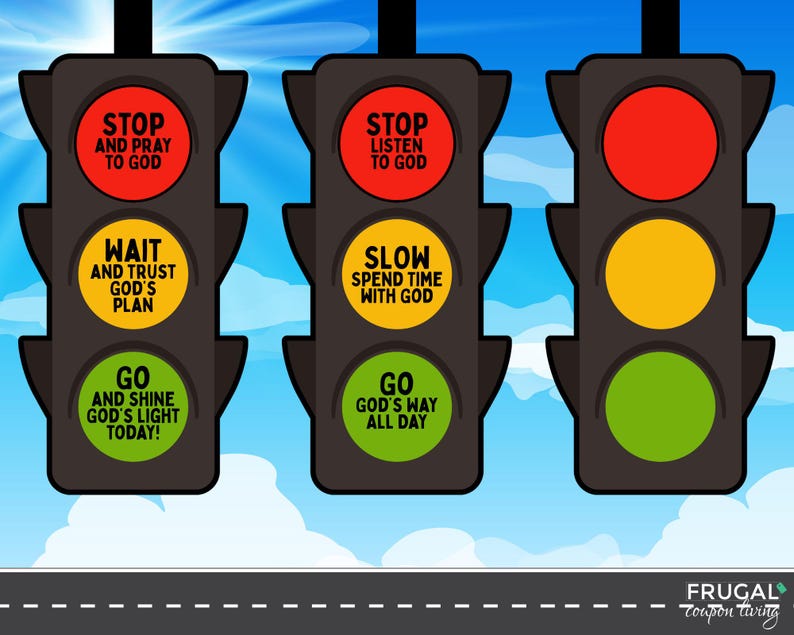 Christian Stoplight Bible Craft for Kids, God’s Way Traffic Light Kit ...