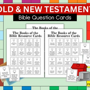 Books of the Bible Memory Game Flashcards, Posters, & Trivia Cards, 66 ...
