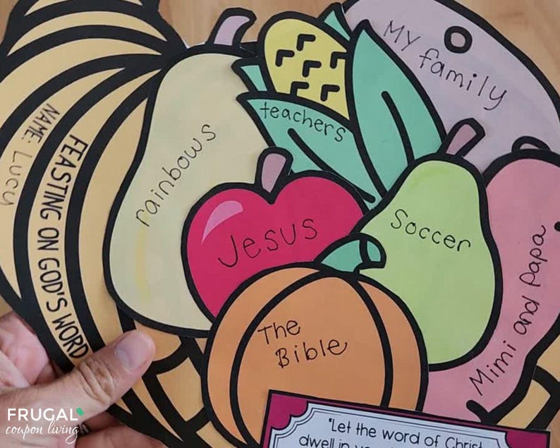 Feasting on the Word Bible Craft, Kids' Autumn Gratitude Activity ...