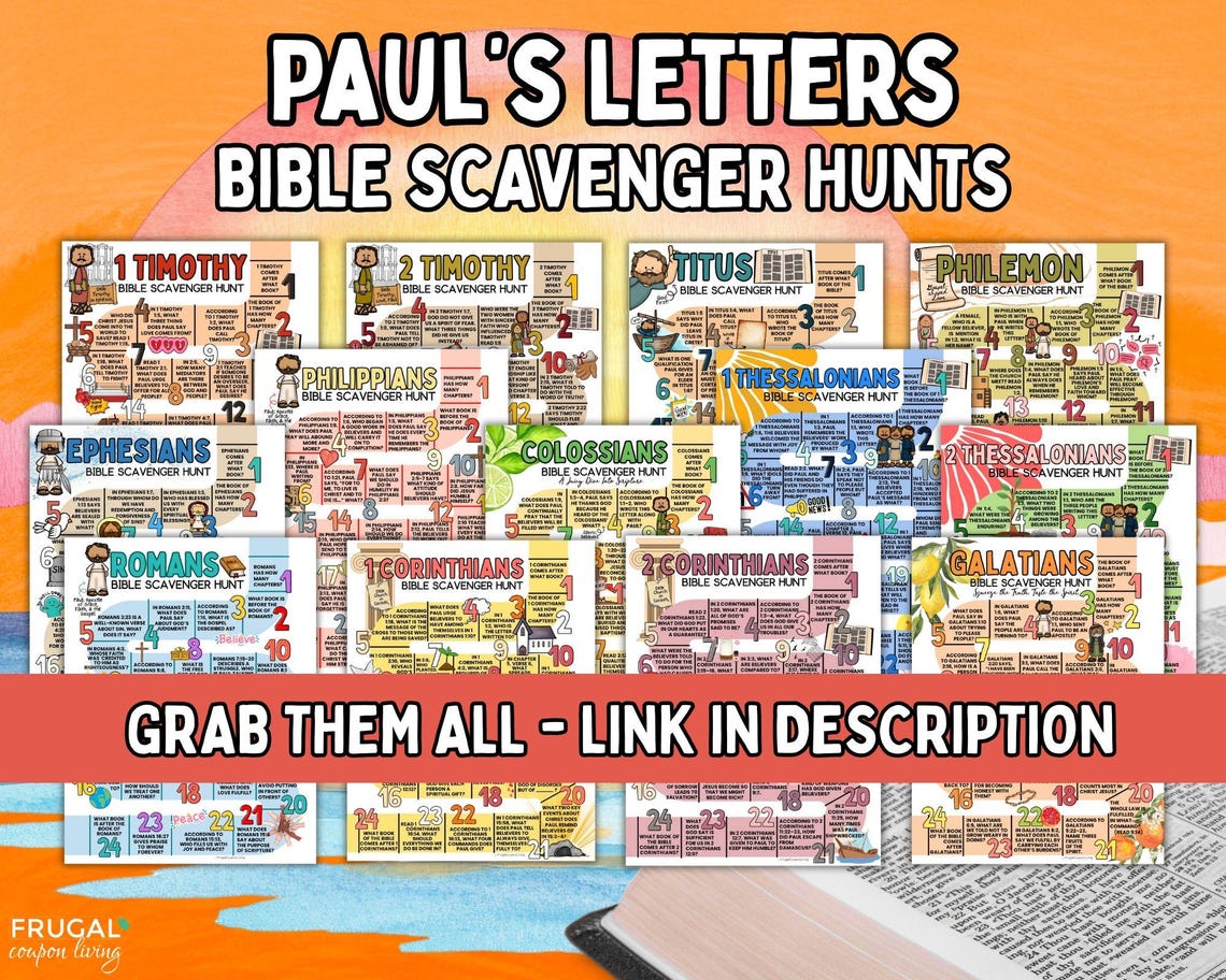 Romans Bible Scavenger Hunt, Romans Activity Printable, Book of Romans ...