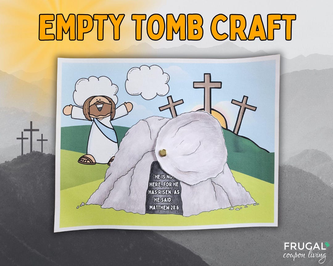 Empty Tomb Craft for Kids, Jesus Resurrection Christian Easter Craft ...