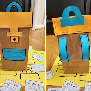 Back to School Backpack Craft, Christian First Day of School Activity ...