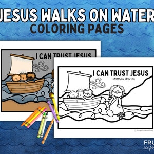 Jesus Walks on Water Bible Story Bundle, Matthew 14:22-33 Stories of ...