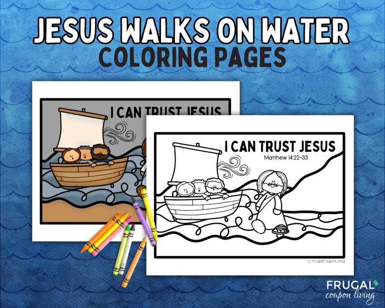 Jesus Walks on Water Bible Story Bundle, Matthew 14:22-33 Stories of ...