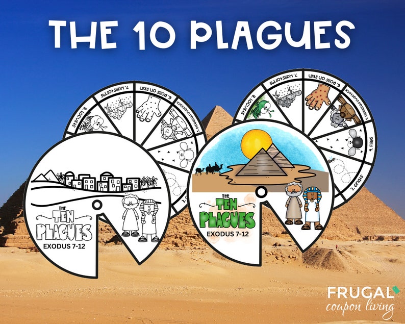 10 Plagues of Egypt Craft Wheel & Coloring Page Printable | Ten Plagues ...