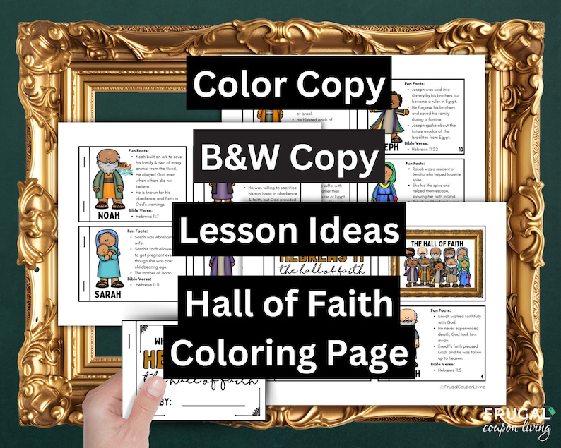 Hebrews 11 Hall of Faith Mini Flip Book | Printable Heroes of Faith ...