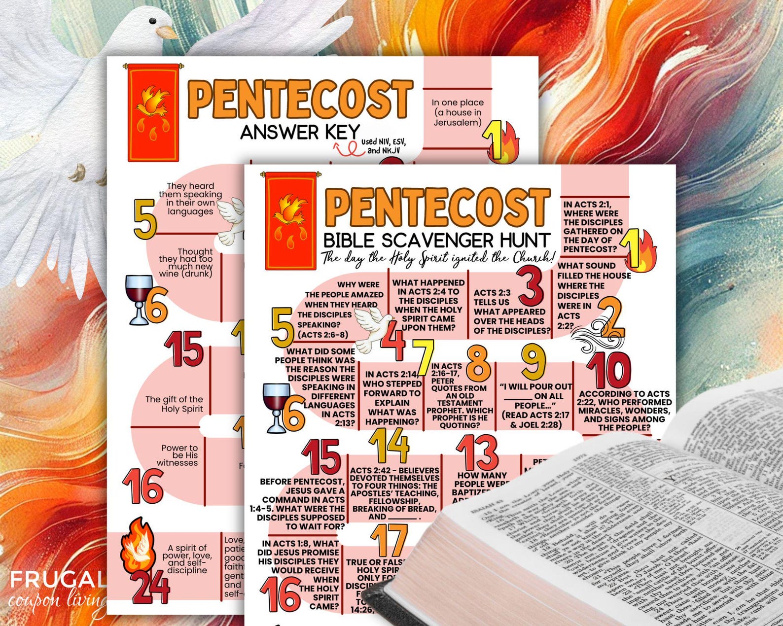 Pentecost Bible Scavenger Hunt, What is Pentecost, Holy Spirit ...